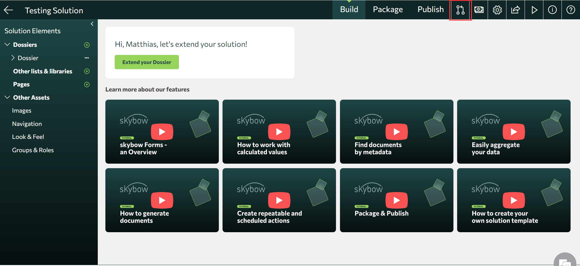 Import Package Configuration (Solution Merge) – skybow Portal