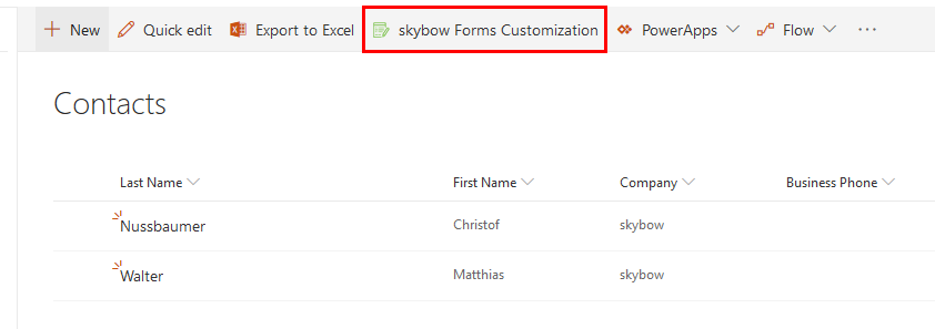 skybow Forms Designer SharePoint Add-In: Getting started – skybow Portal