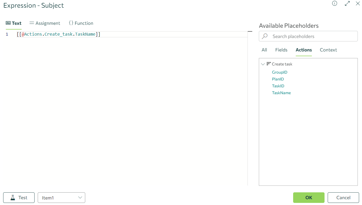 Action: Create task – skybow Portal