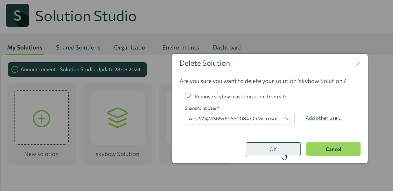 Solution Studio Update 11.04.2024 – skybow Portal