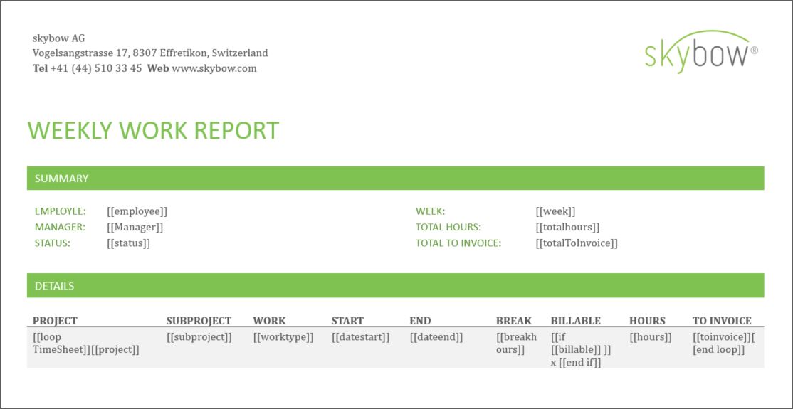 Document Generator introduction – skybow Portal