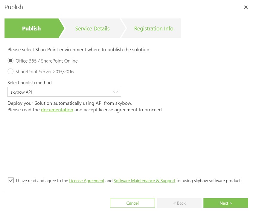 skybow API deployment – skybow Portal